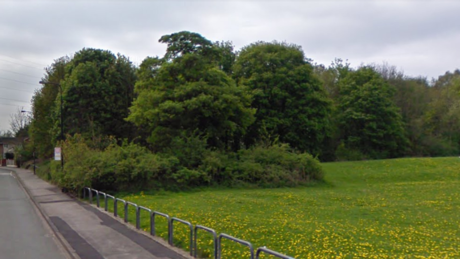 Police tape off a section of woods in Partington after a man is found dead
