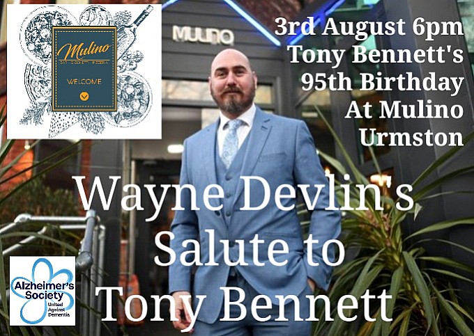 Urmston crooner Wayne Devlin to perform live celebrating legendary ...