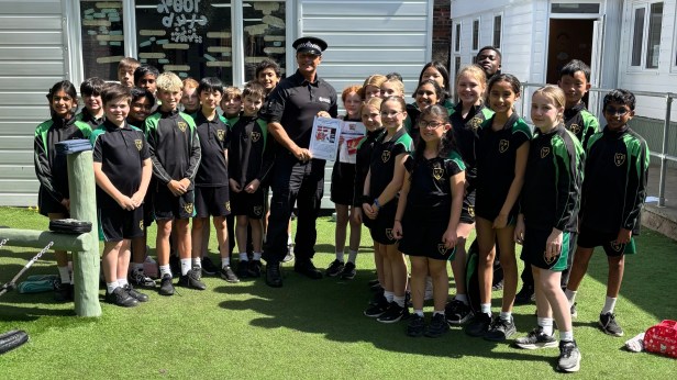 Police officers deliver crucial safety messages at schools in Trafford