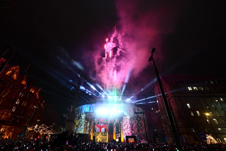 Thousands turn out to celebrate New Year in Manchester
